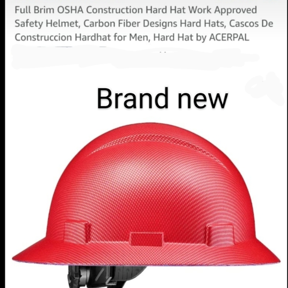 Acer | Accessories | Full Brim Osha Bright Red Hard Hat Construction ...